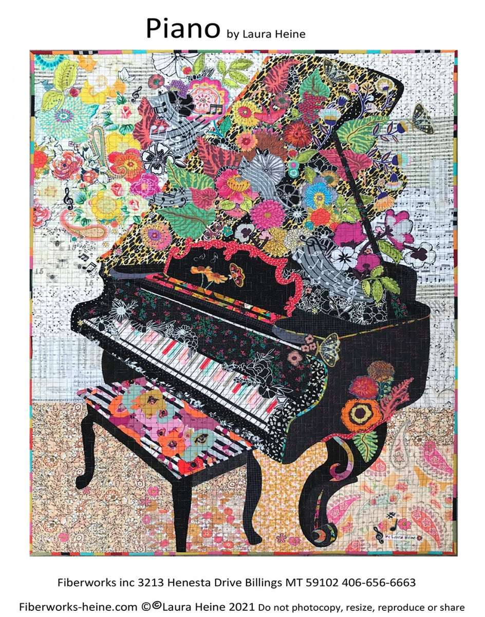 Piano Collage Quilt Pattern by Laura Heine – Cactus Queen Quilt Co