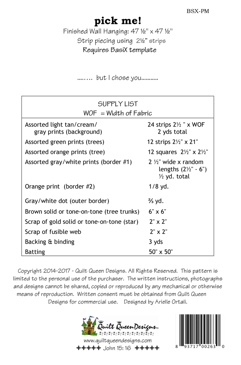 Pick Me BasiX Quilt Pattern – Cactus Queen Quilt Co